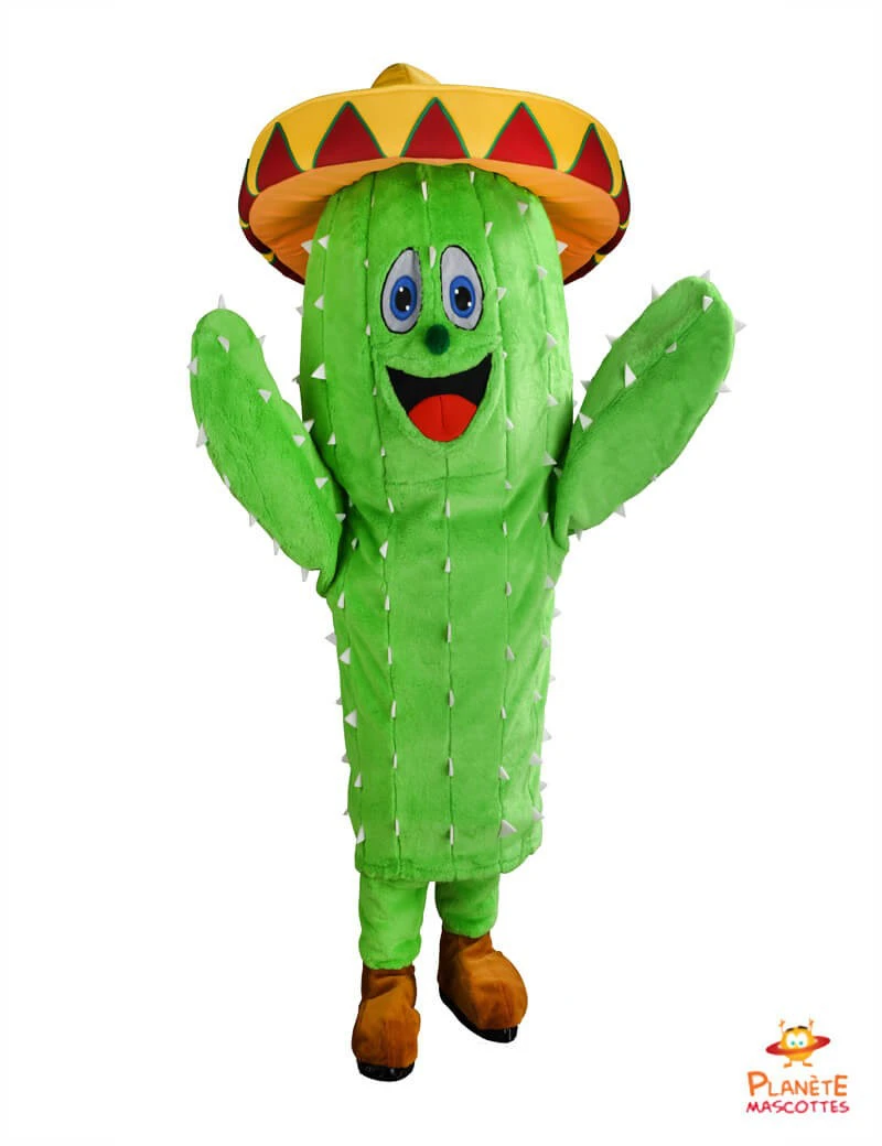 Cactus mascot disguise and customized mascots - Planète Mascottes