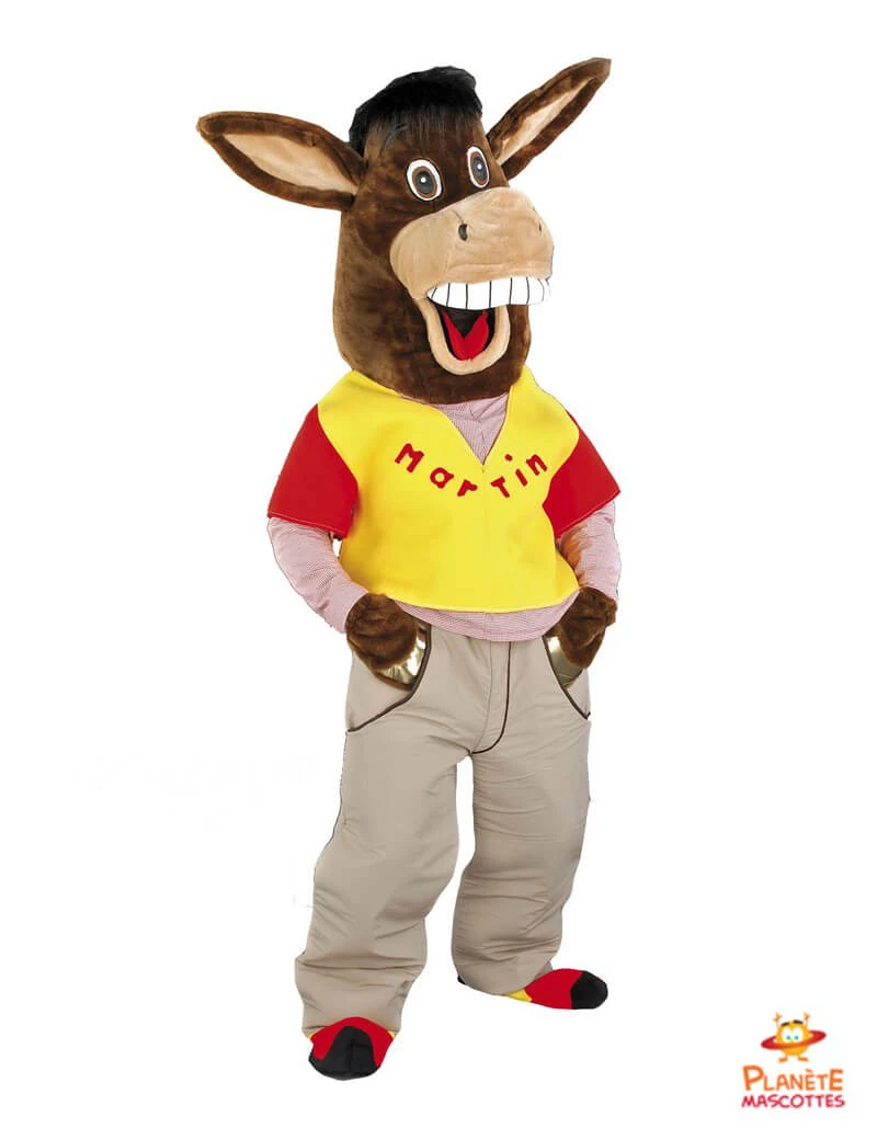 Donkey mascot disguise and customized mascots - Planète Mascottes