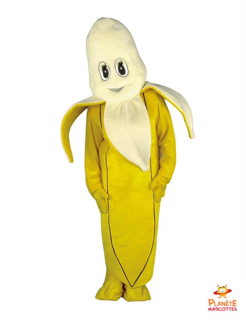 Banana mascot disguise and customized mascots - Planète Mascottes