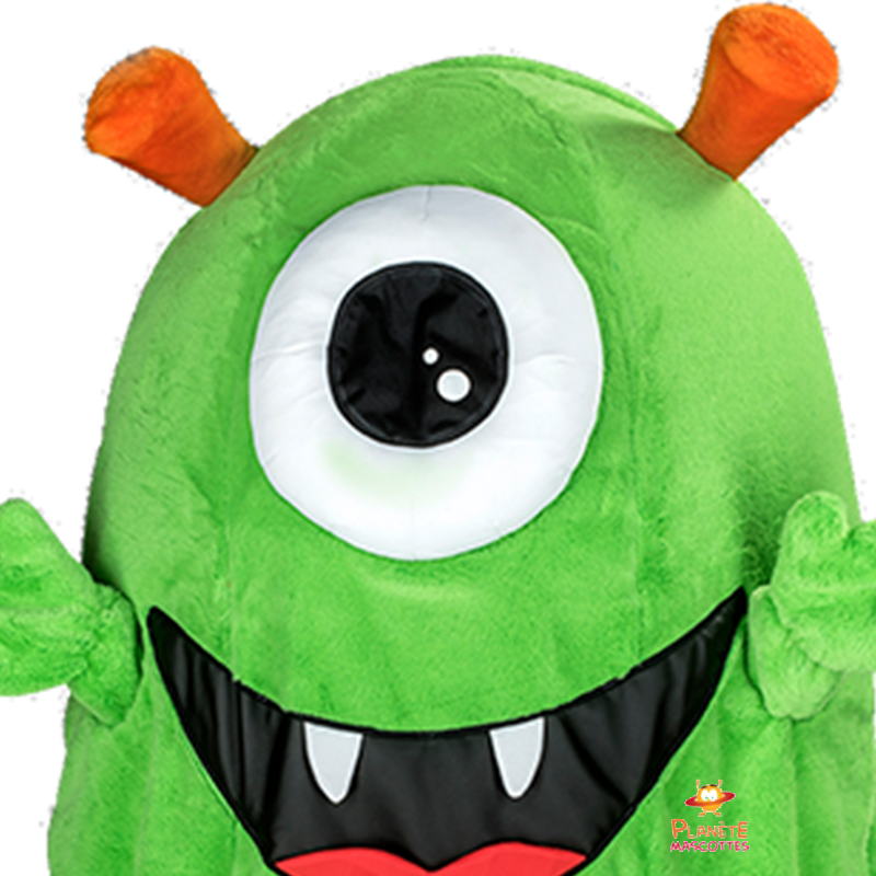 Mascotte martien vert et mascottes sur mesures- Planète Mascottes